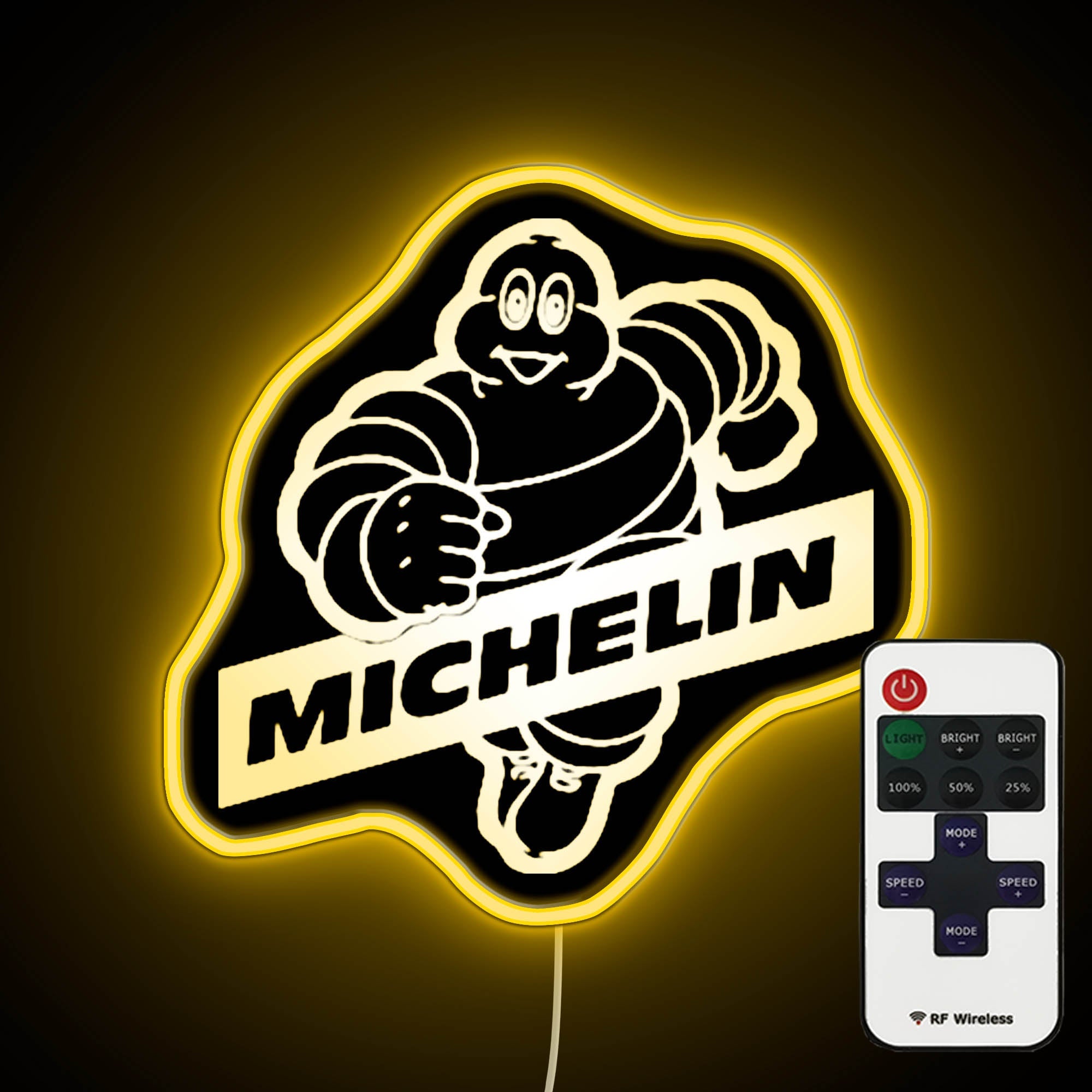 Logo Michelin B Lumière murale au néon - Éclairage au néon