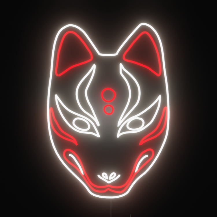 Enseigne Au Néon De Masque Kitsune – Neon Factory
